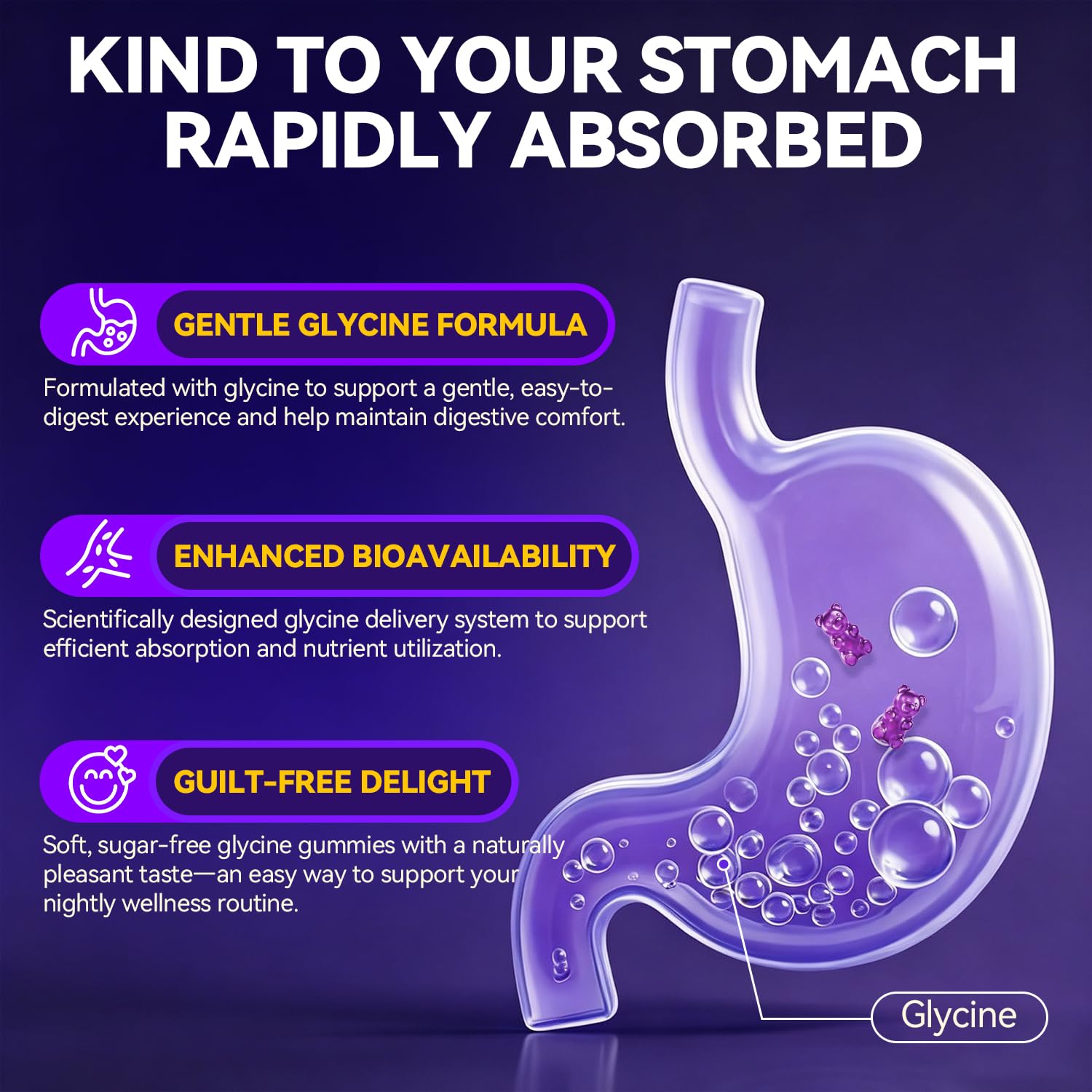 easy to chew glycine gummies for adults