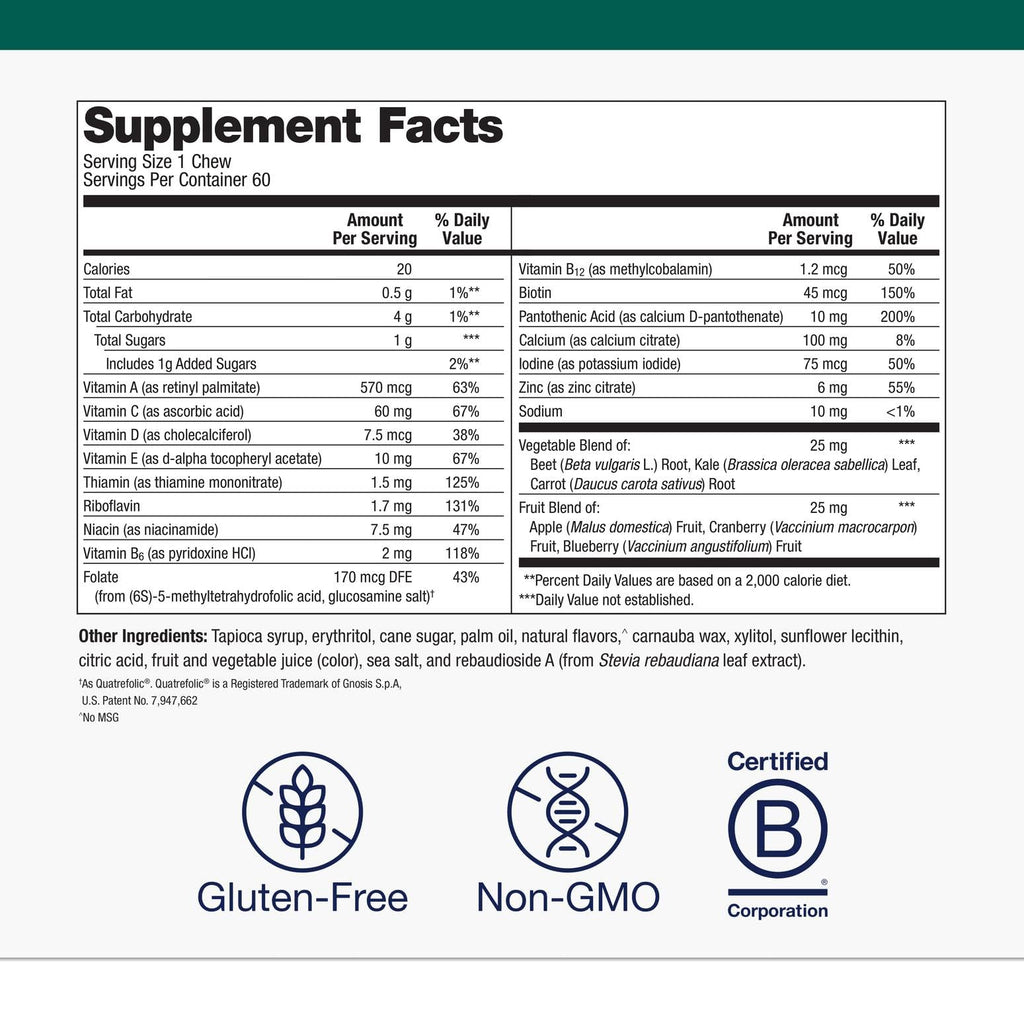 easy-to-chew grape multivitamins