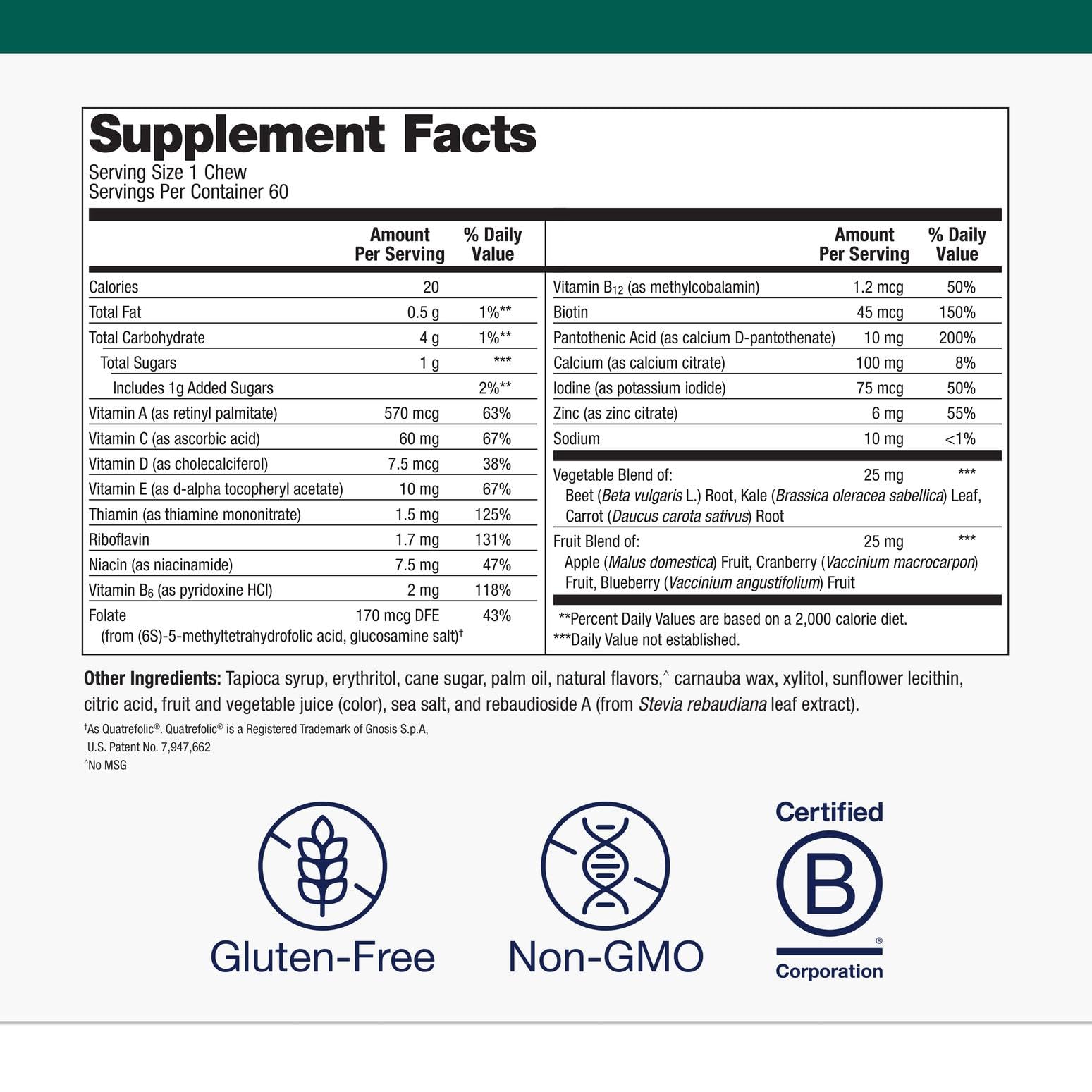 easy-to-chew grape multivitamins