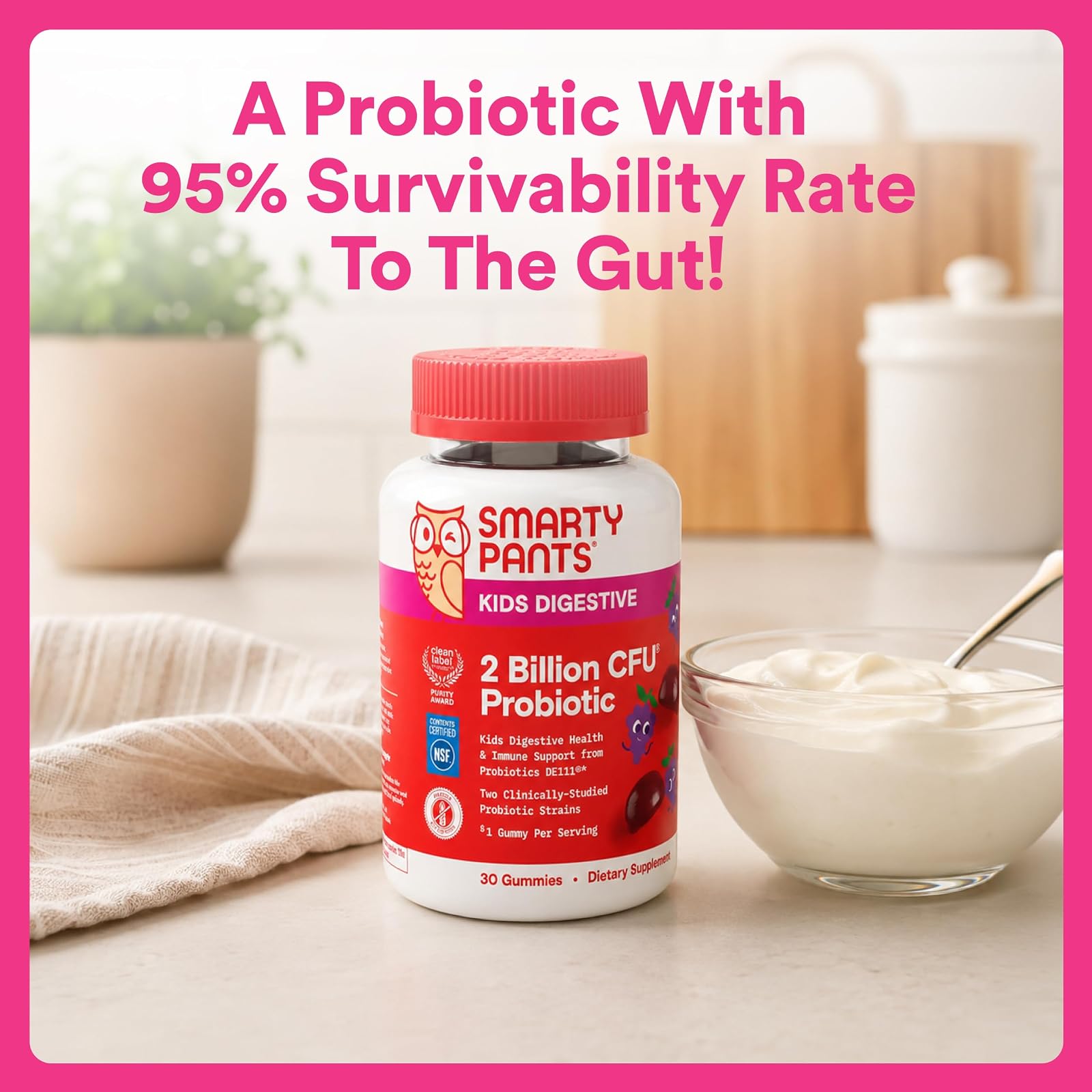 easy-to-chew gummy probiotics