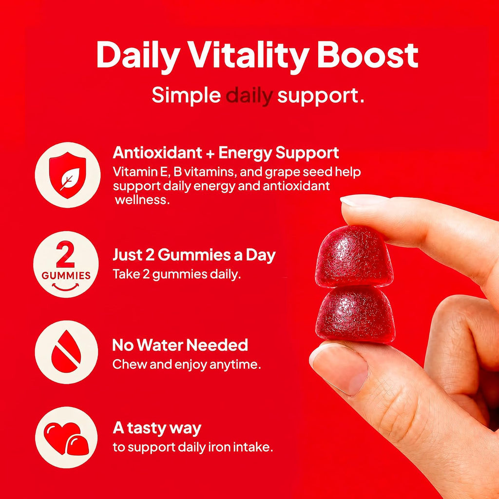easy-to-chew iron gummies for adults
