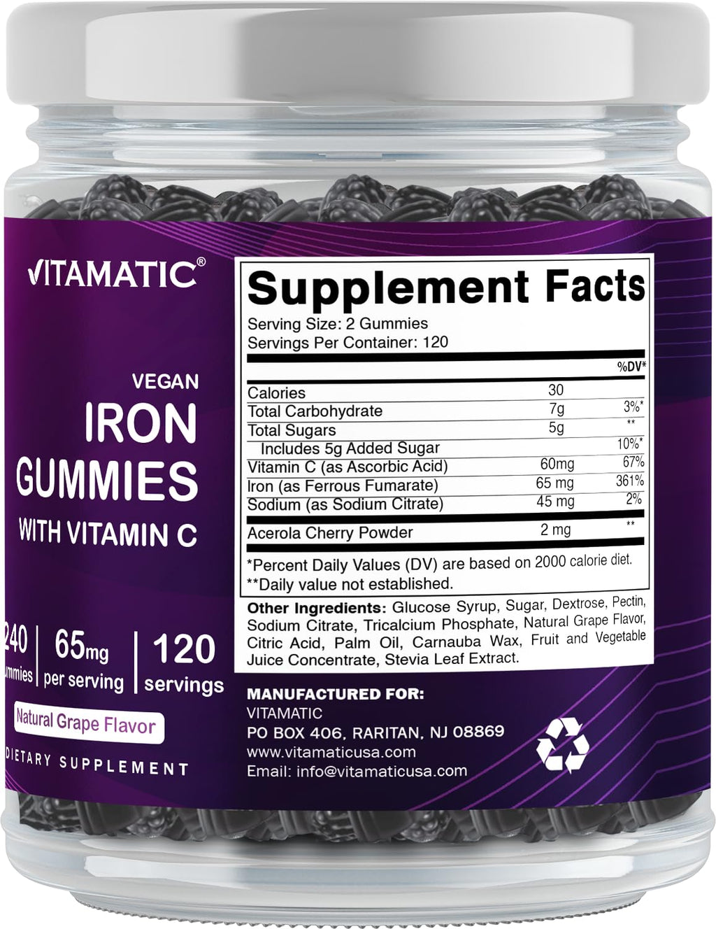 easy-to-chew iron gummies for adults