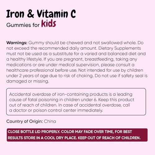 Easy-to-chew iron gummies for kids