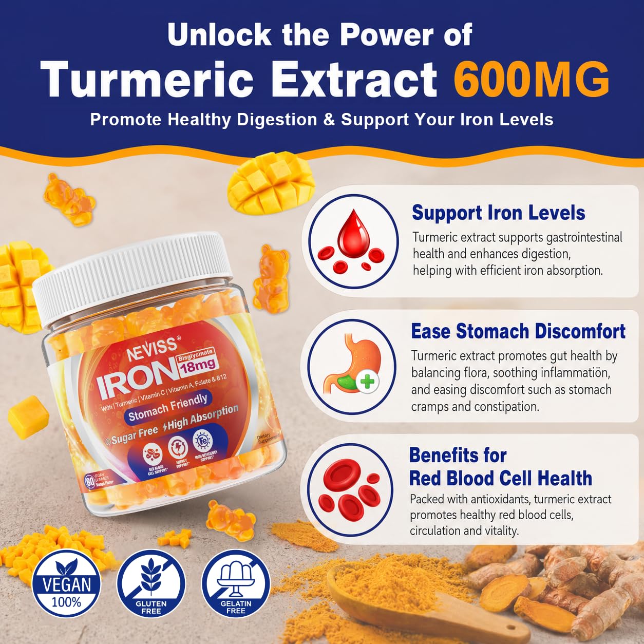 easy to chew iron gummies