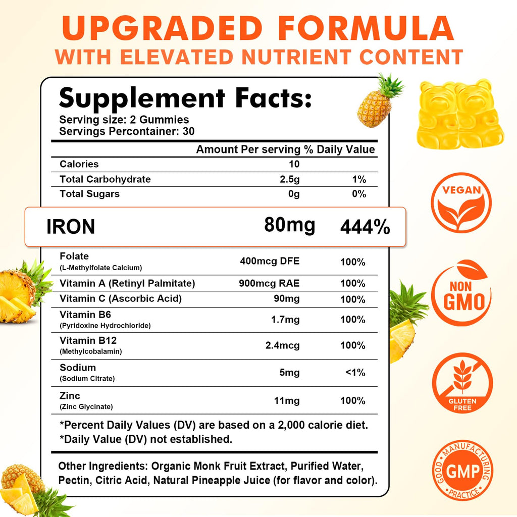 easy to chew iron gummies