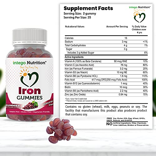 easy to chew iron gummies