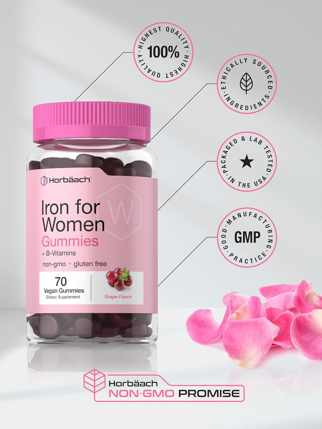 easy to chew iron gummies