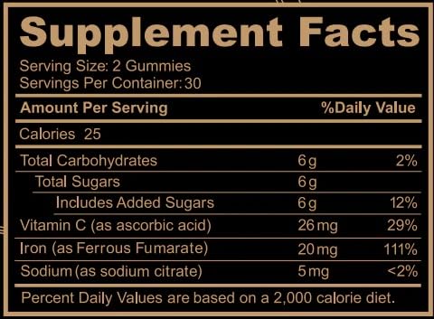easy to chew iron gummies