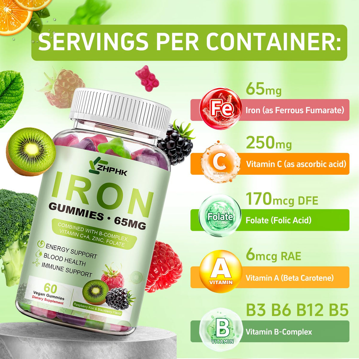 easy to chew iron gummies