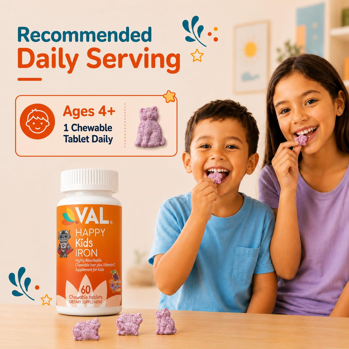 easy to chew iron tablets