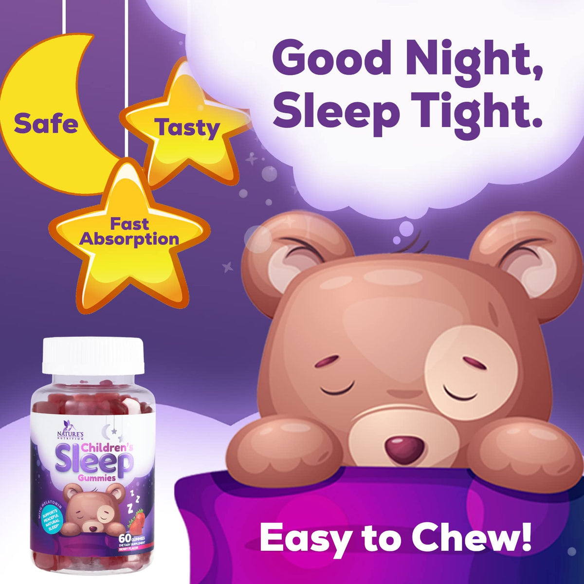easy-to-chew kids sleep gummies