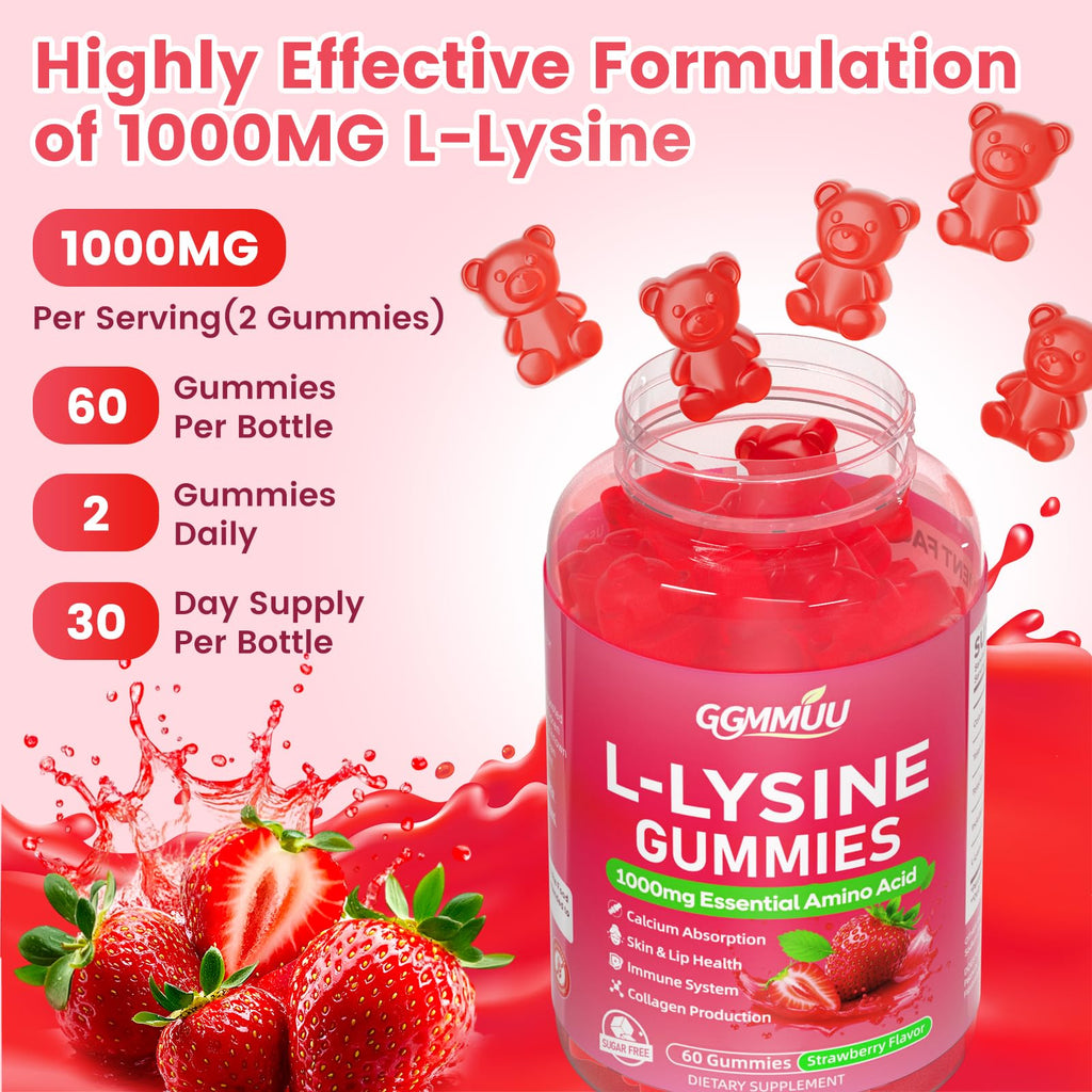 easy-to-chew L-Lysine gummies for adults