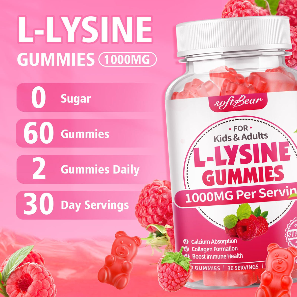 easy to chew l-lysine gummy vitamins