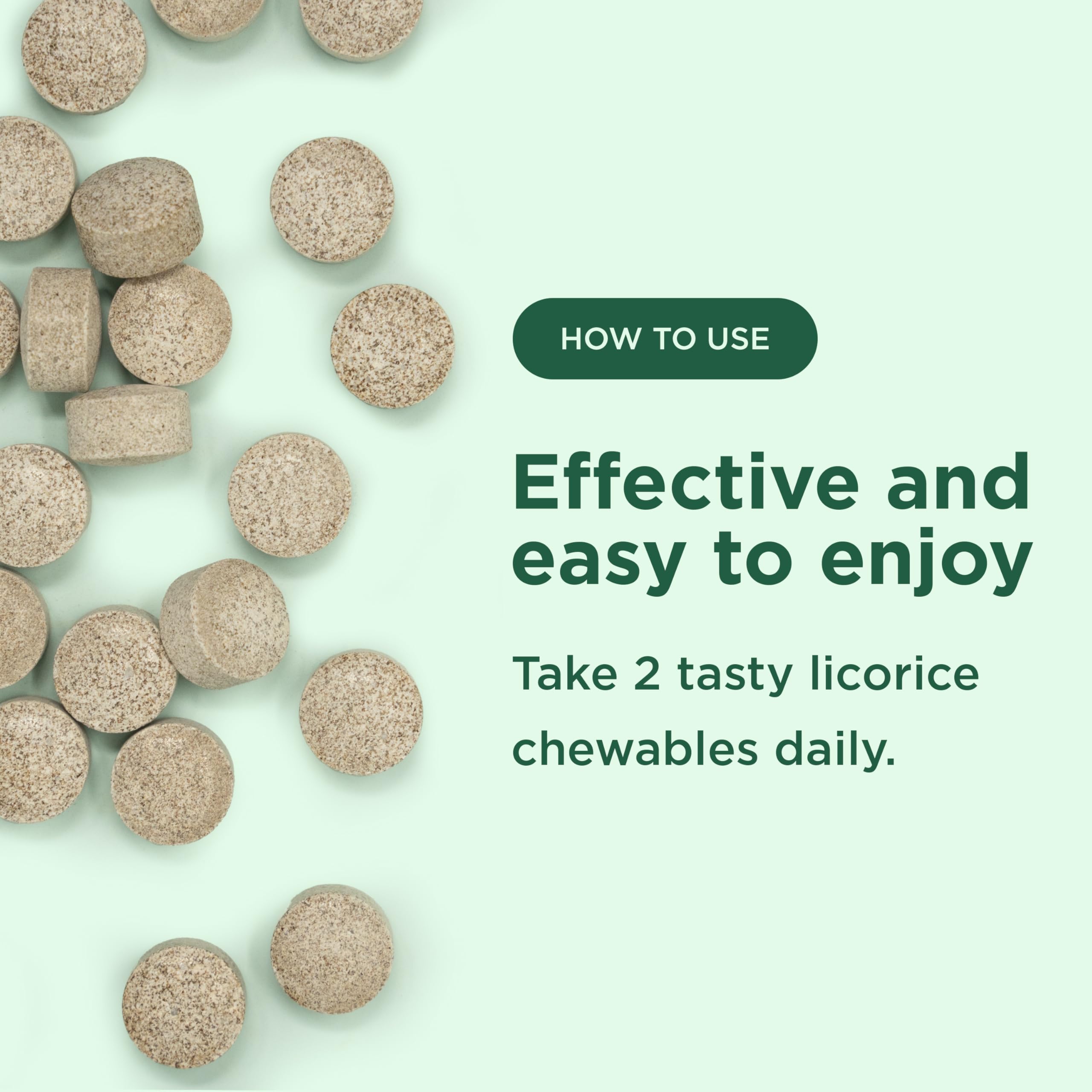 easy-to-chew licorice root tablets