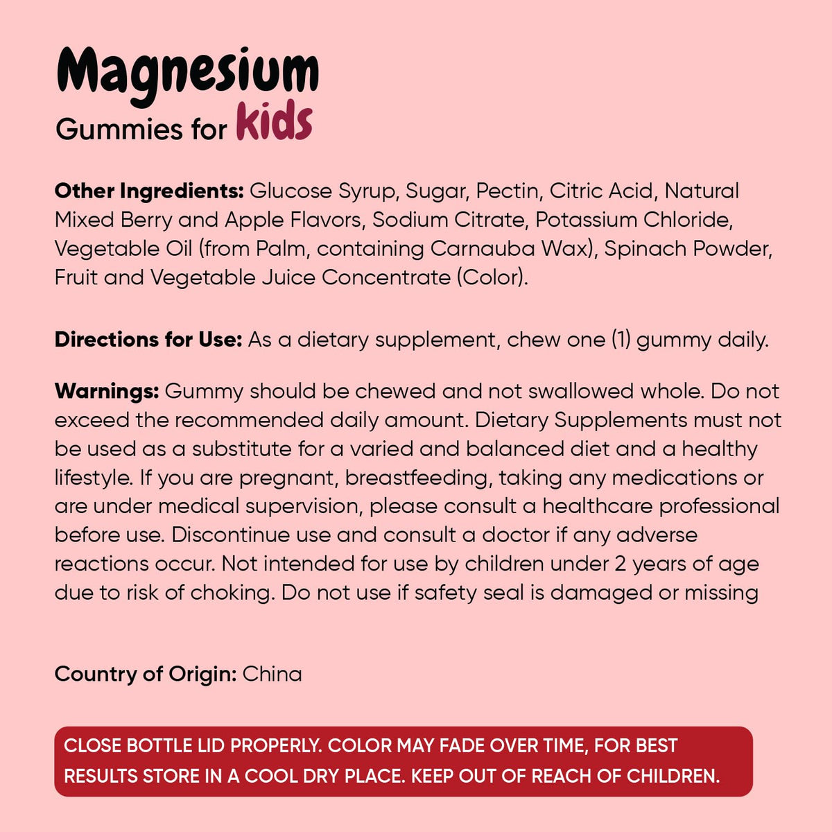 easy-to-chew magnesium gummies for children