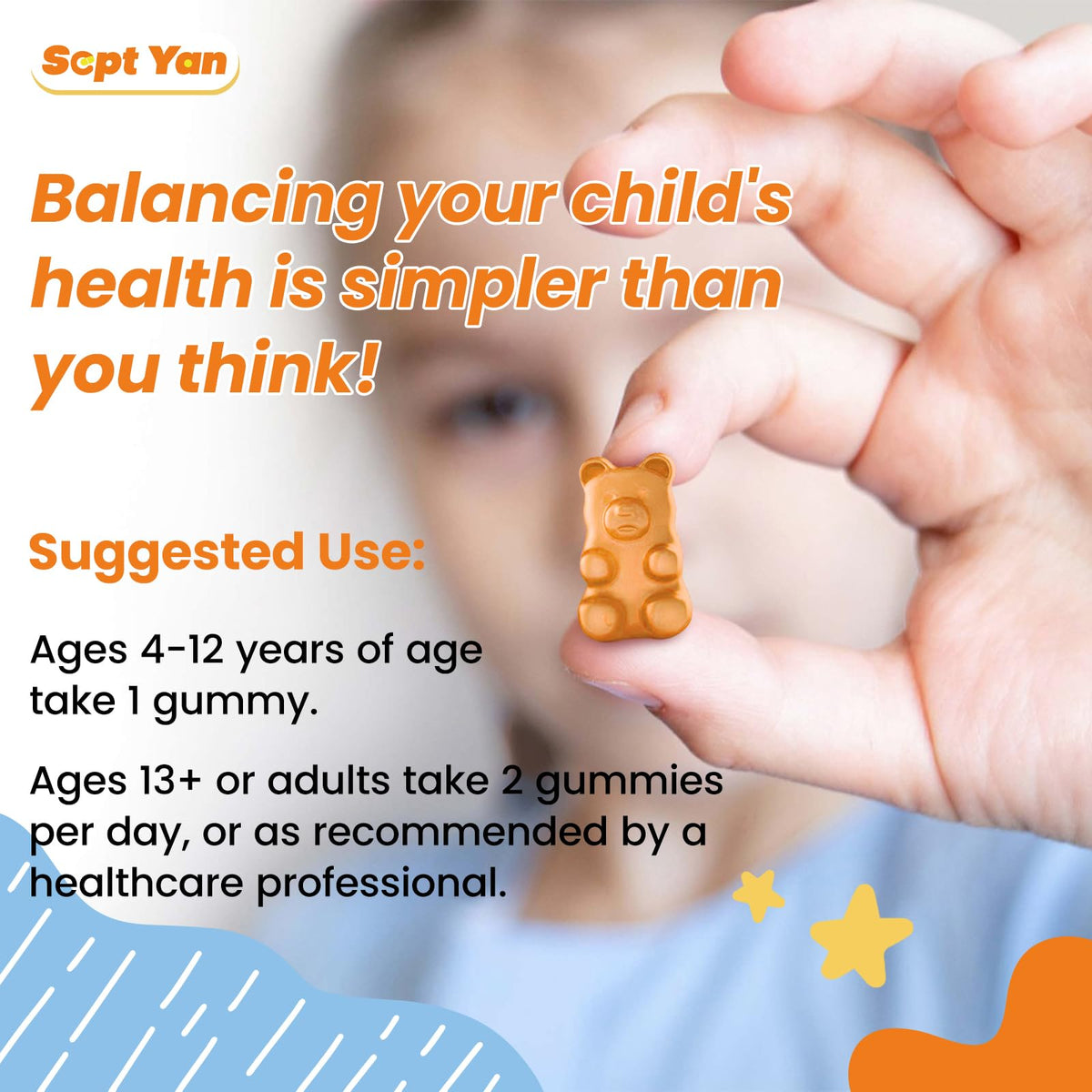 Easy-to-chew magnesium gummies for kids