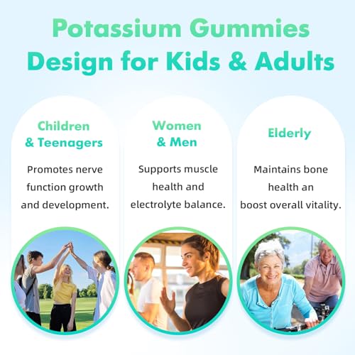Easy-to-chew potassium gummies for daily health