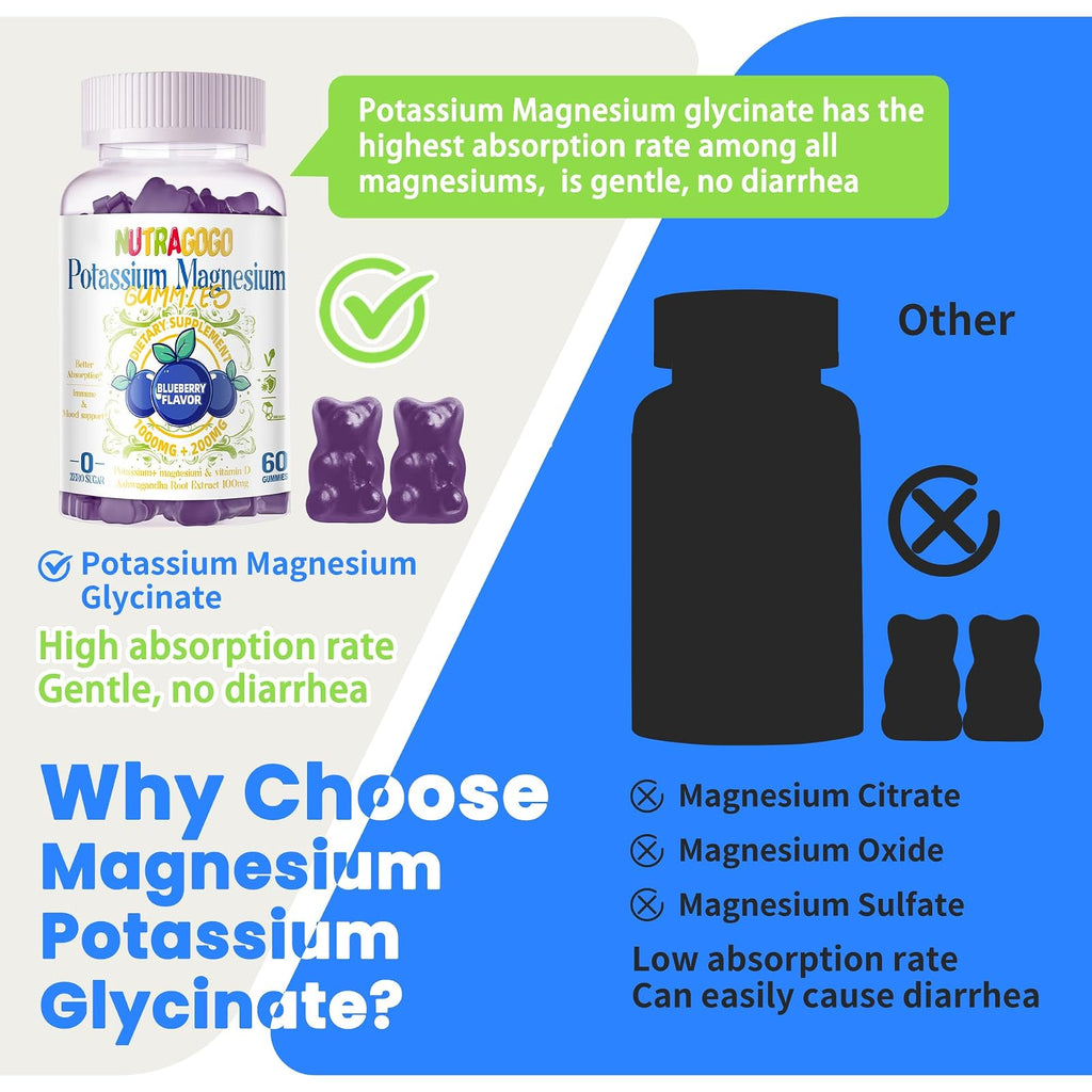 easy to chew potassium magnesium gummies