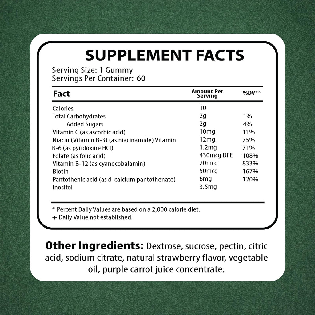 easy-to-chew vitamin b complex gummies