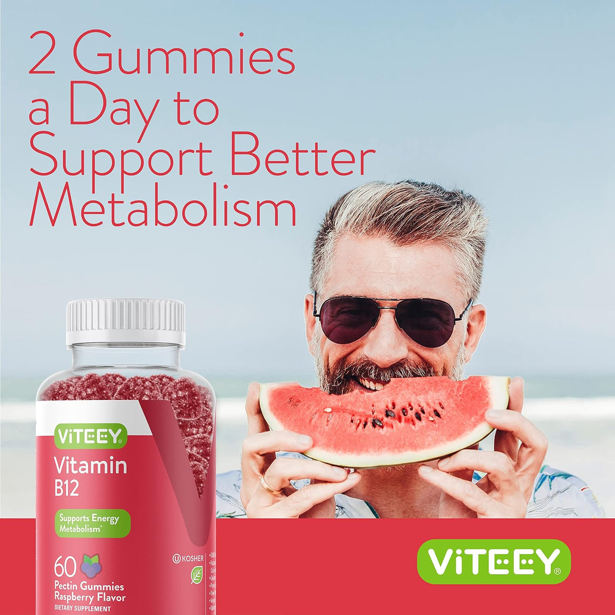Easy-to-chew vitamin B12 gummies for absorption