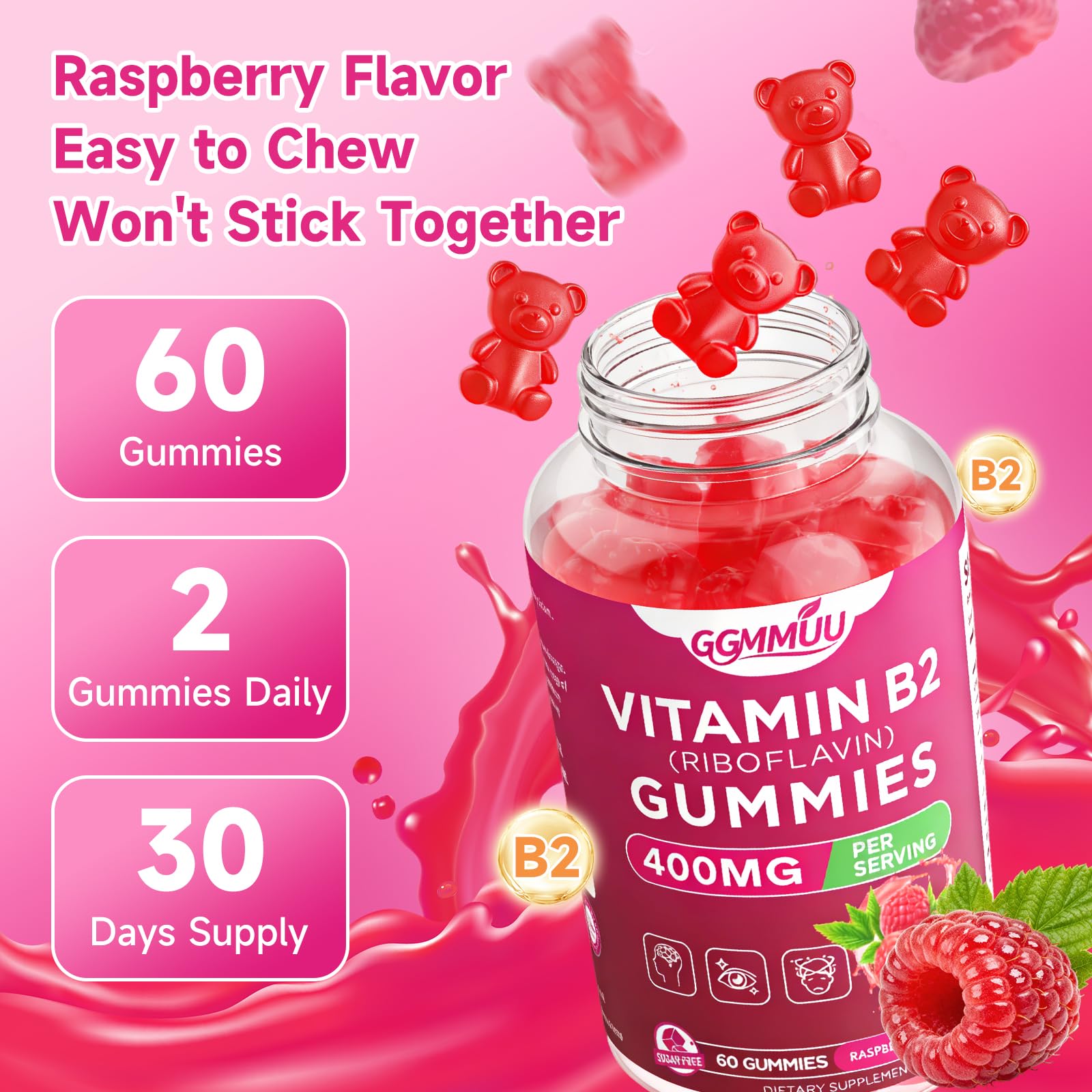 Easy to chew vitamin B2