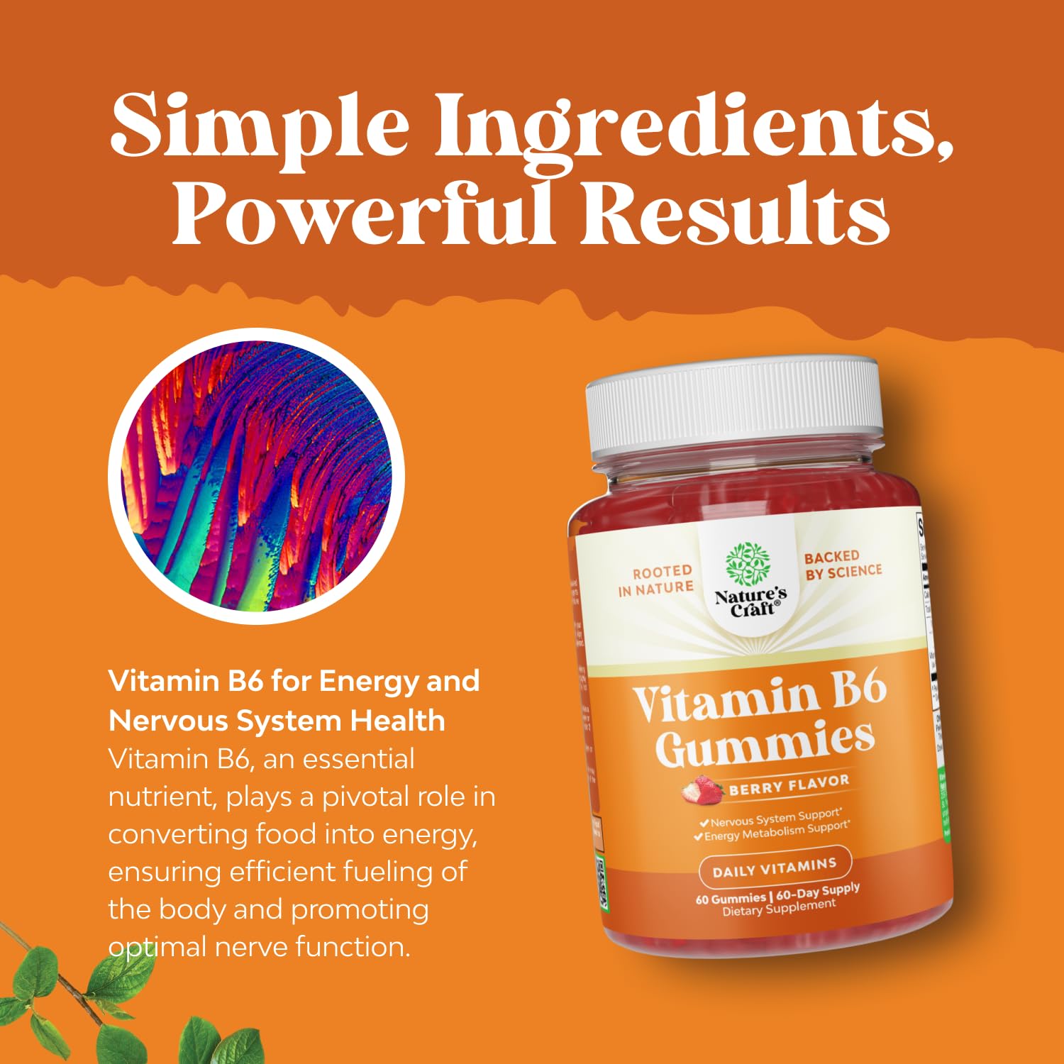 Easy-to-chew vitamin B6 gummies