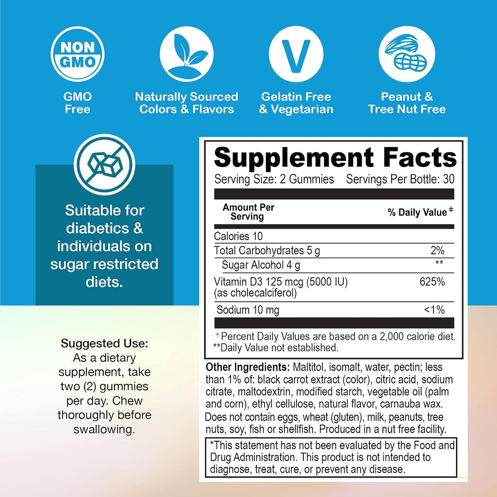 easy-to-chew vitamin D3 gummies