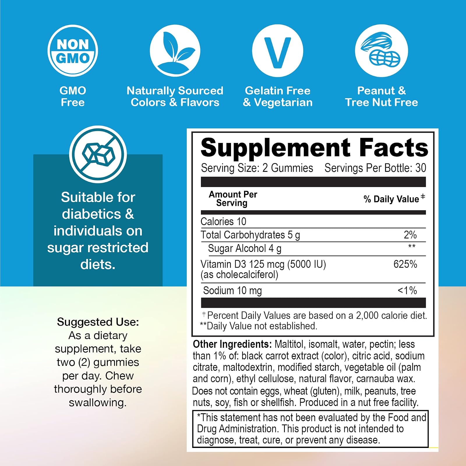 easy-to-chew vitamin D3 gummies
