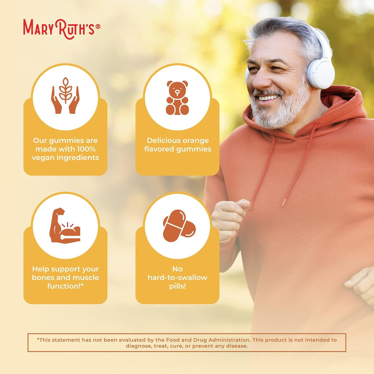 Easy-to-chew vitamin D3 gummy supplements