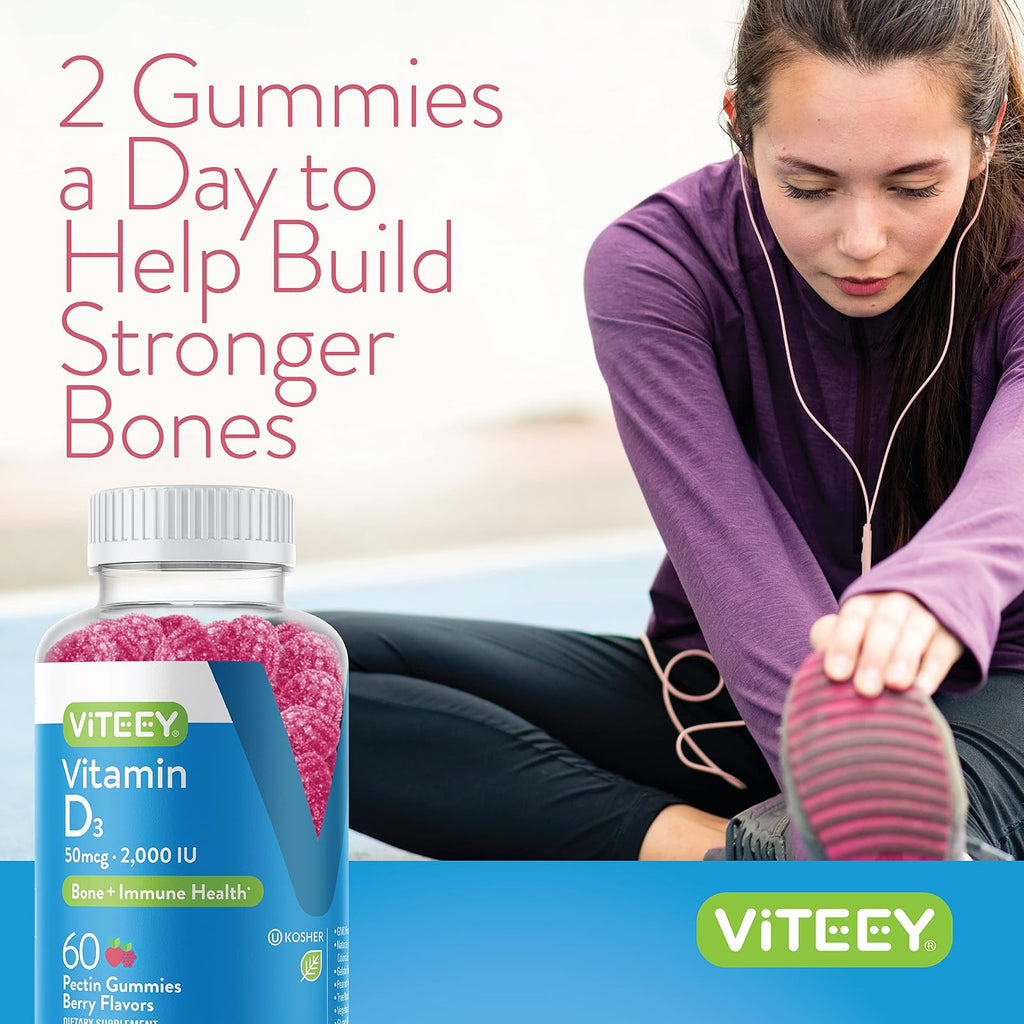 Easy-to-chew vitamin D3 gummy supplements