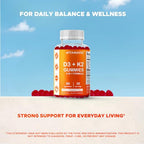 Easy-to-chew vitamin D3 K2 gummies