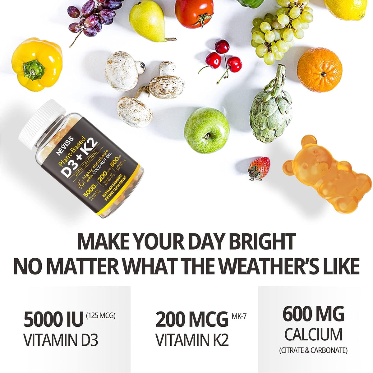 easy to chew vitamin d3 k2 supplement