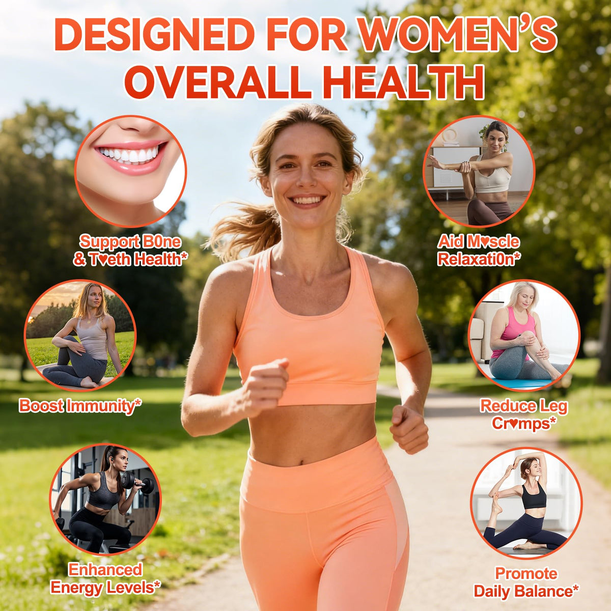 Easy-to-chew women's calcium supplements