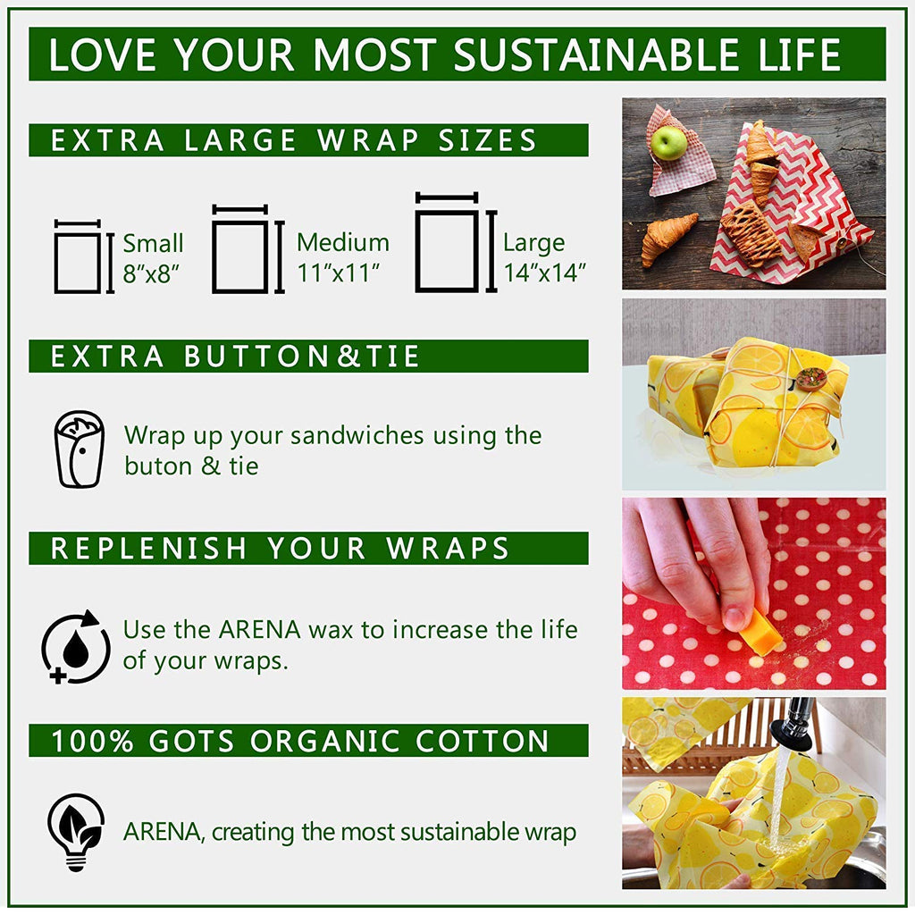 easy-to-clean beeswax wraps for everyday