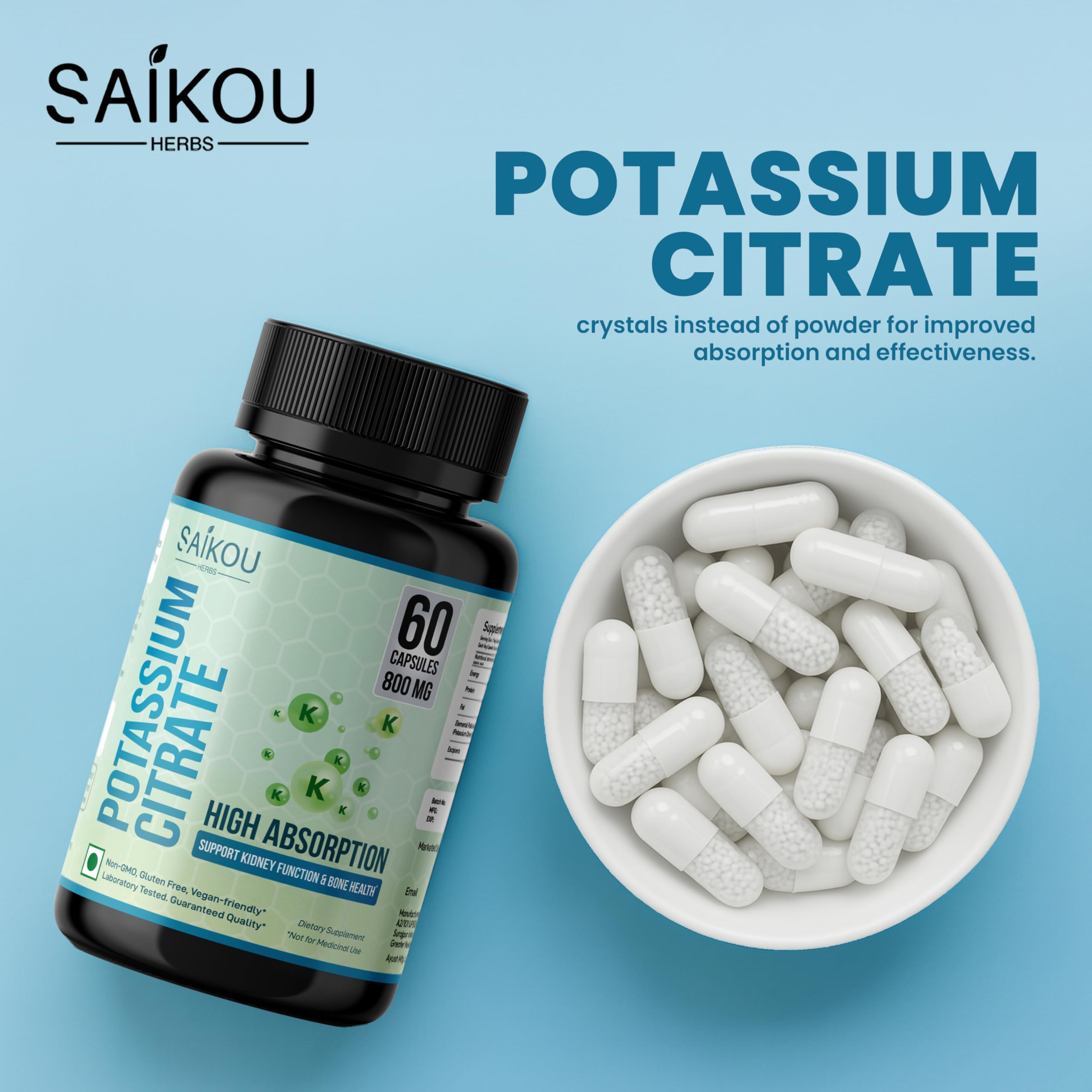 easy to digest potassium capsules