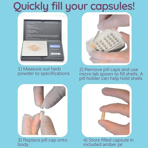 easy to fill gelatin capsules