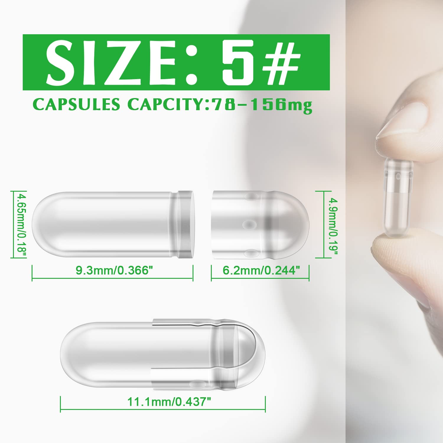 easy-to-fill vegetarian supplement capsules