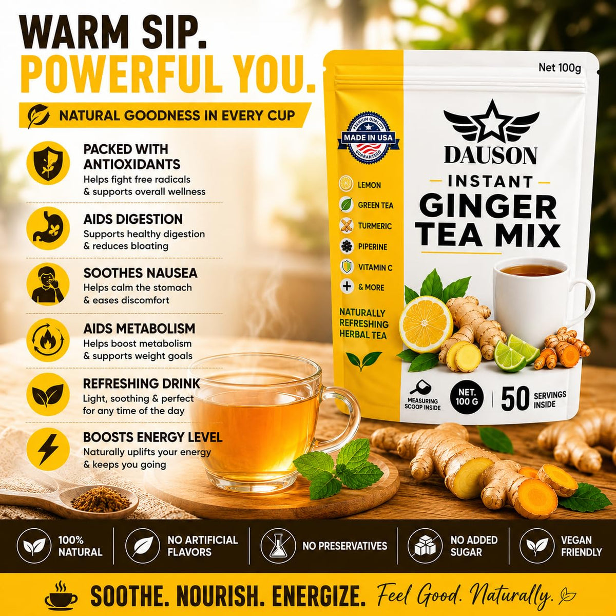 easy-to-make ginger tea for busy lifestyles
