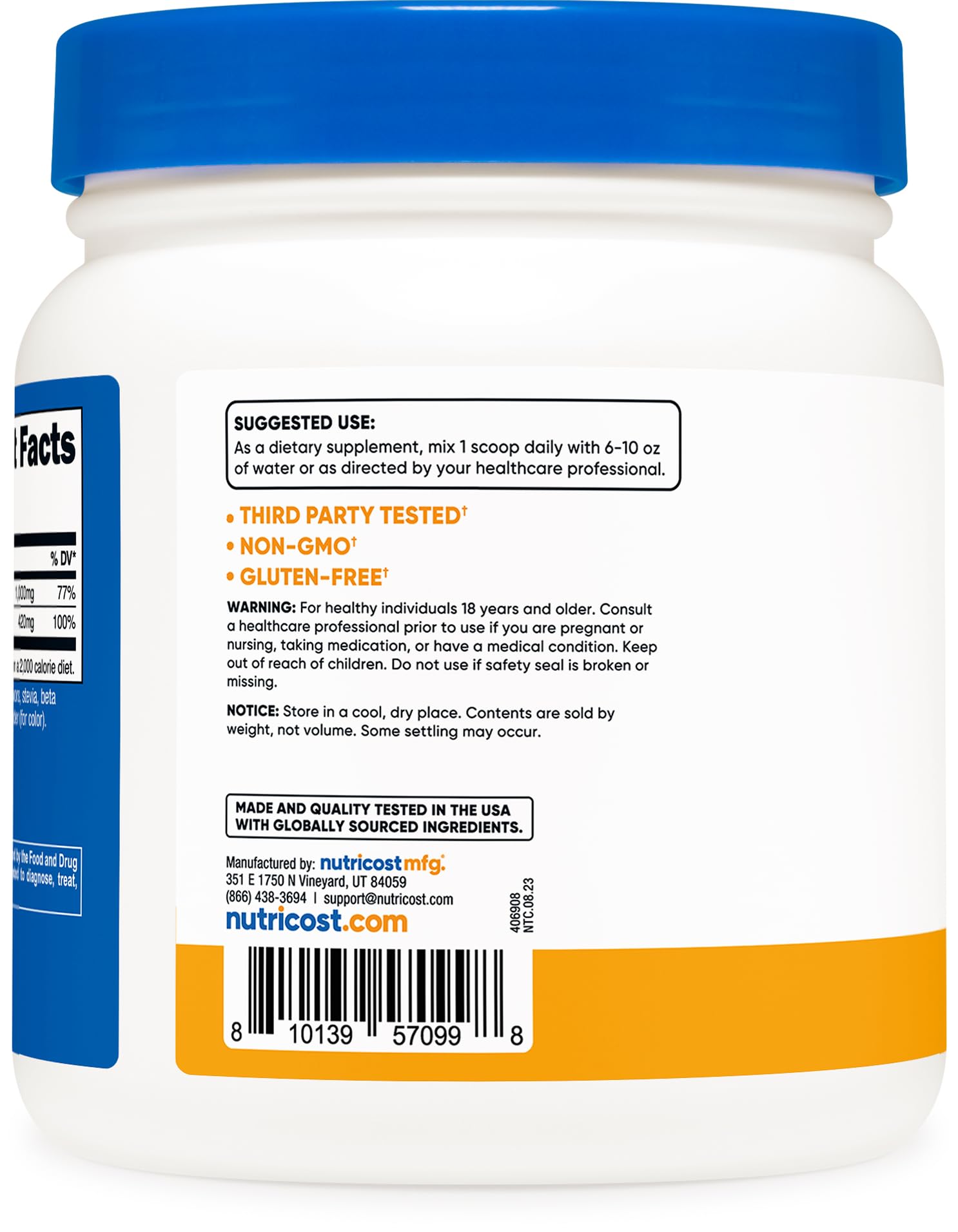 easy-to-mix calcium powder supplement