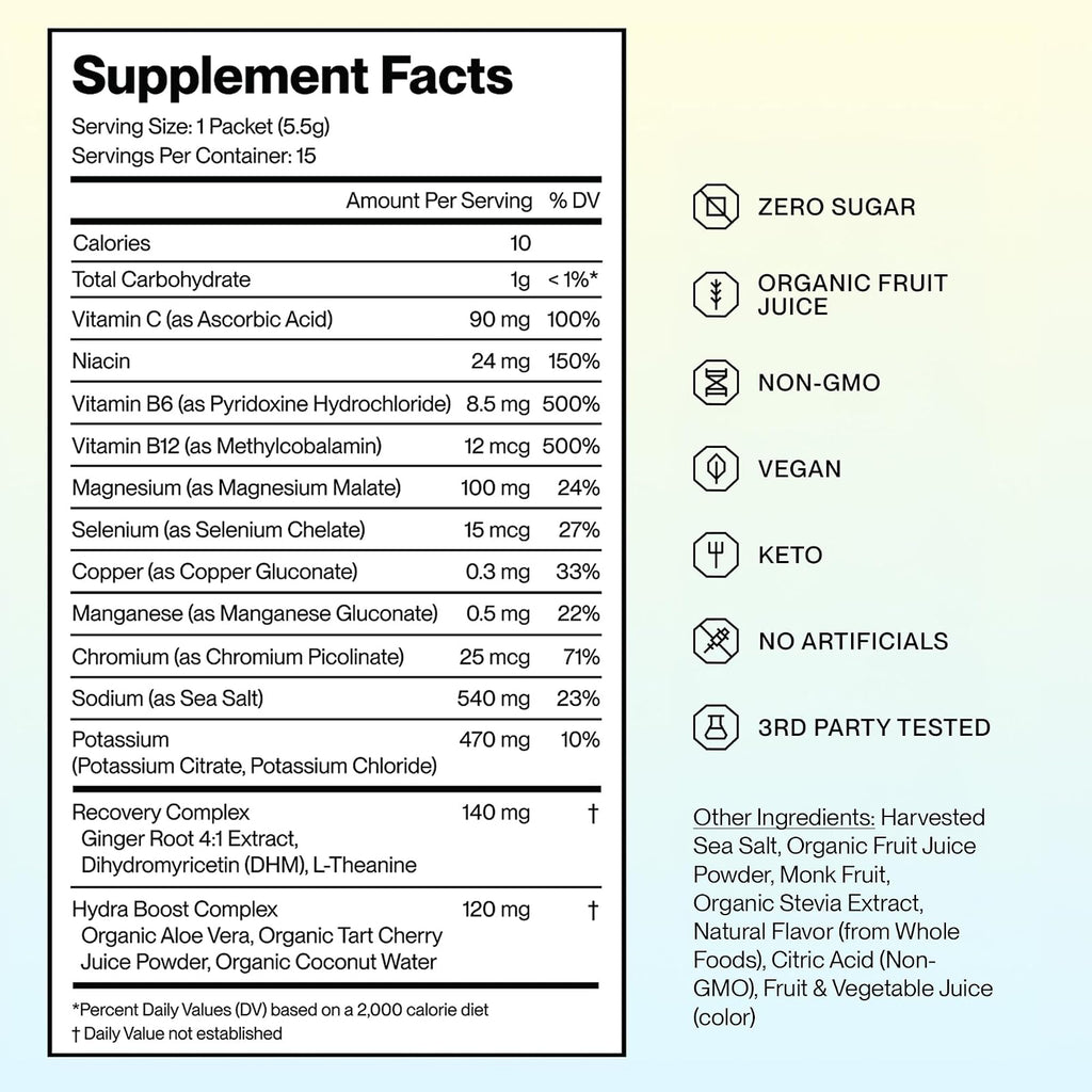 easy to mix electrolyte drink mix