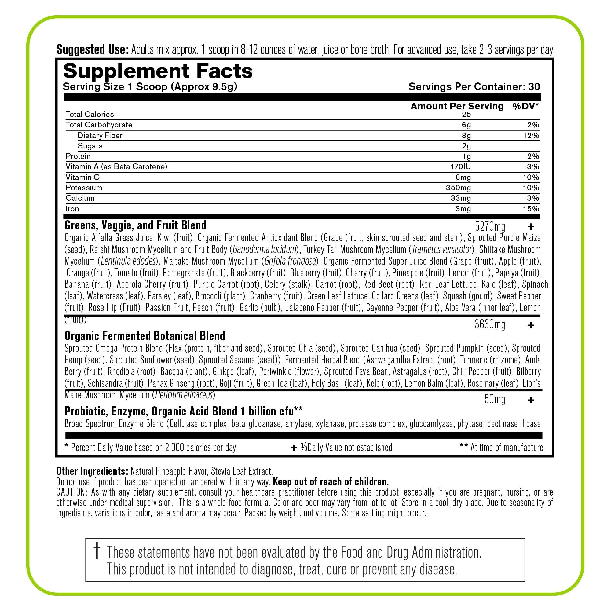 easy-to-mix green superfood powder