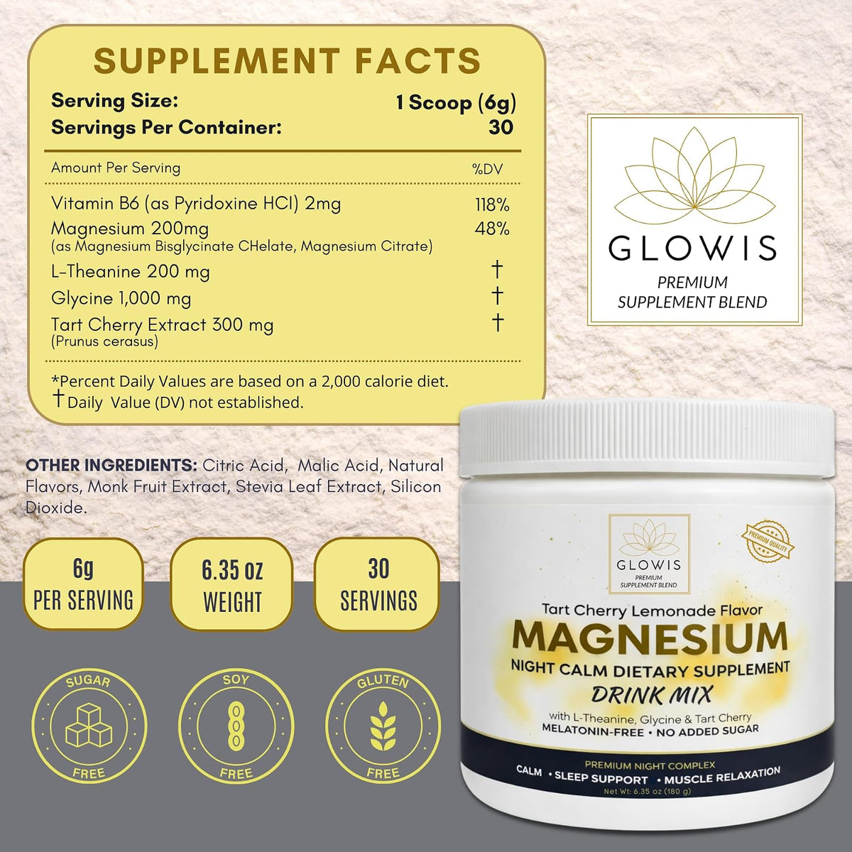 easy-to-mix magnesium glycinate beverage
