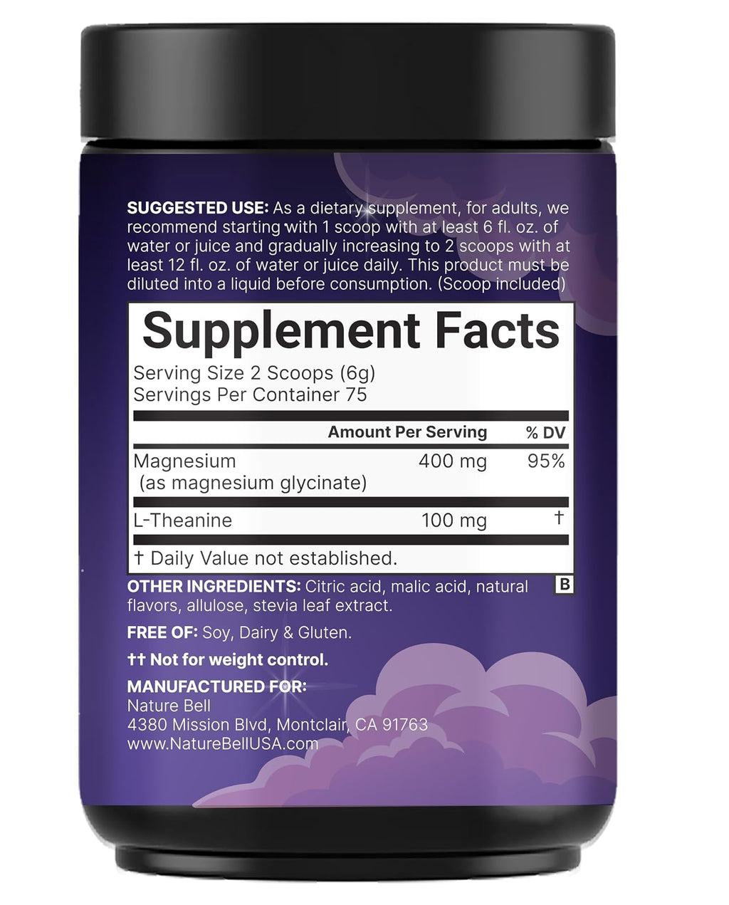 easy-to-mix magnesium glycinate powder