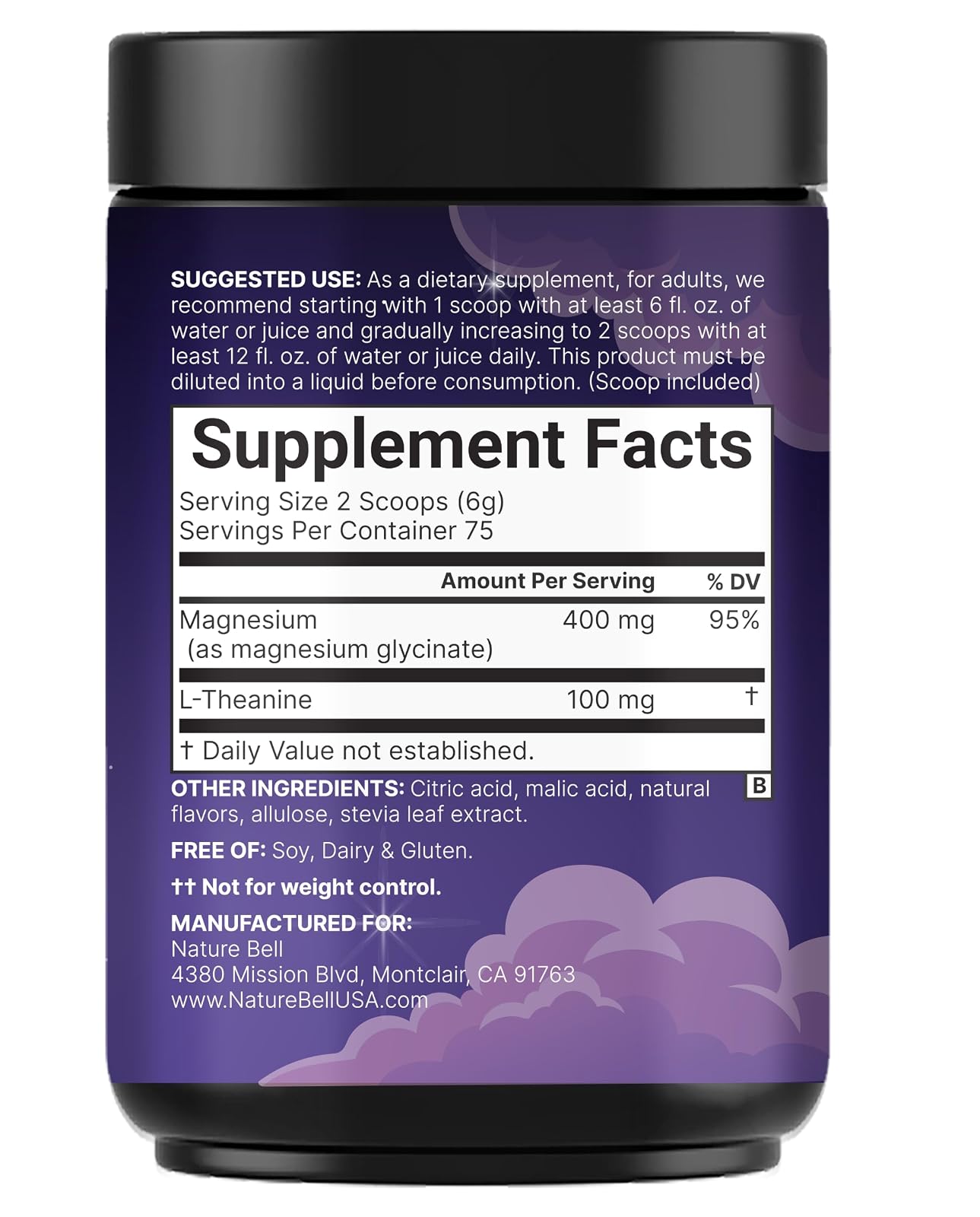 easy-to-mix magnesium glycinate powder