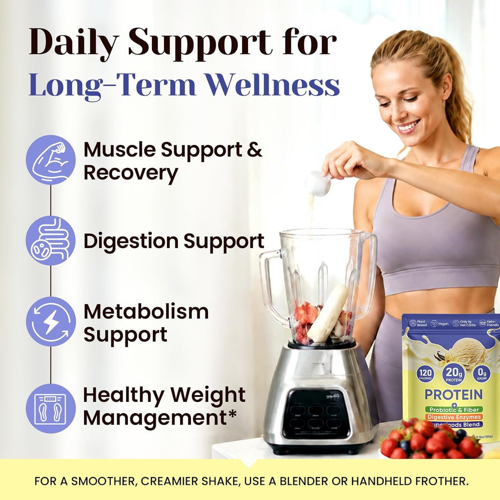easy-to-mix plant protein powder