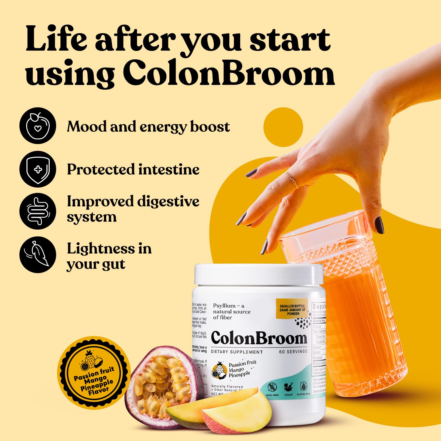 Easy to mix psyllium drink