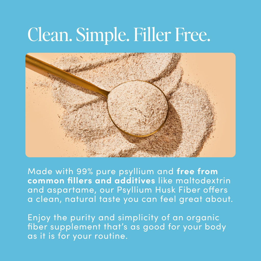 Easy-to-mix psyllium fiber powder