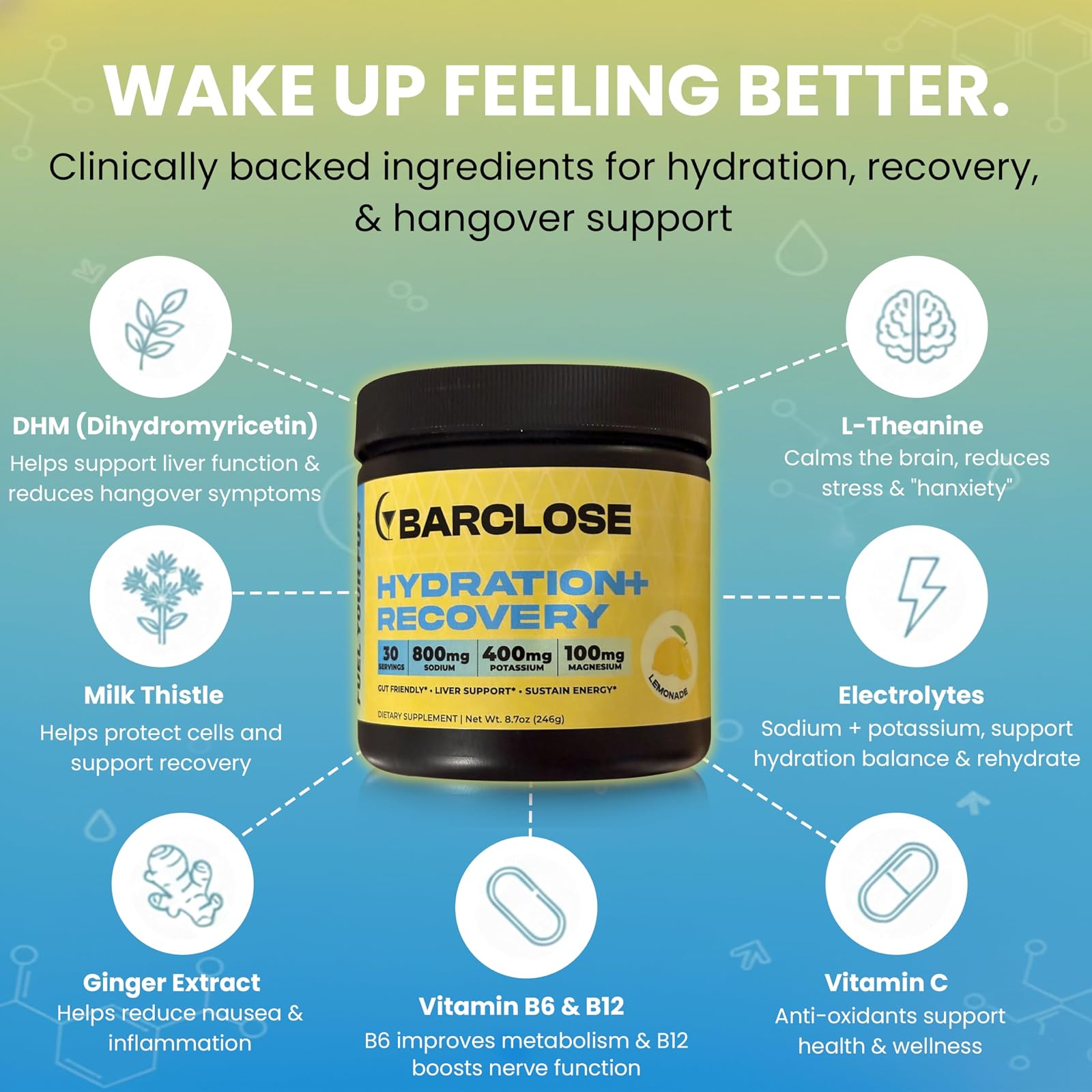 easy-to-mix recovery drink powder