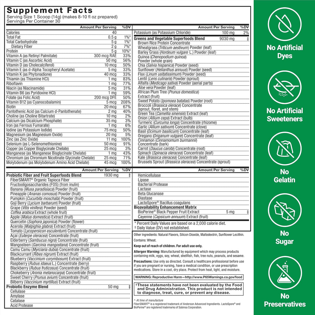 easy-to-mix superfoods powder for shakes