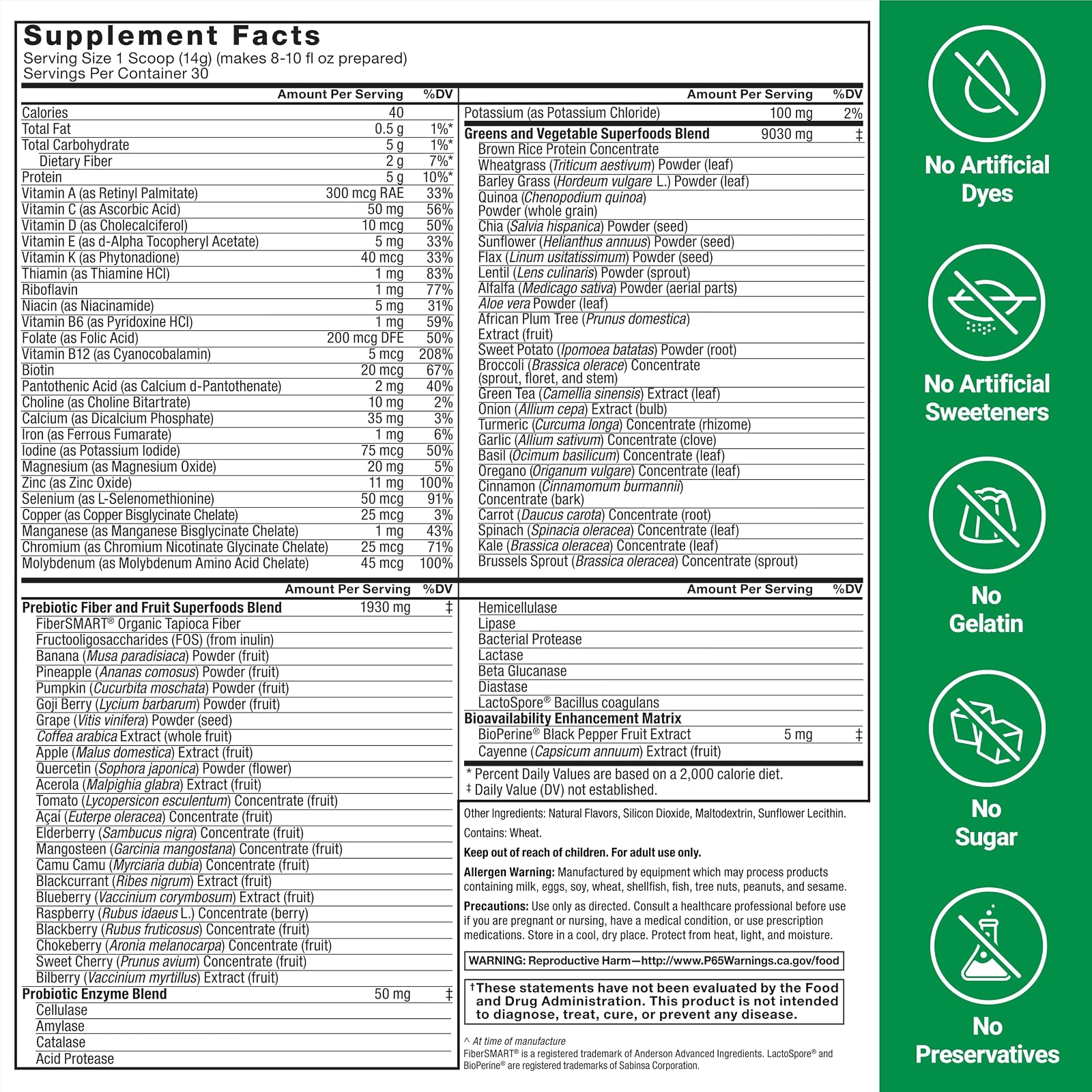 easy-to-mix superfoods powder for shakes